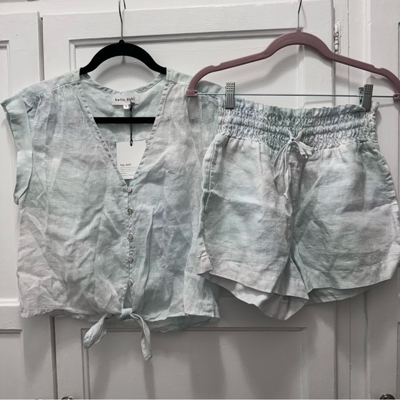 Anthropologie | Tops | Bella Dahl Linen Shirt And Shorts Set | Poshmark